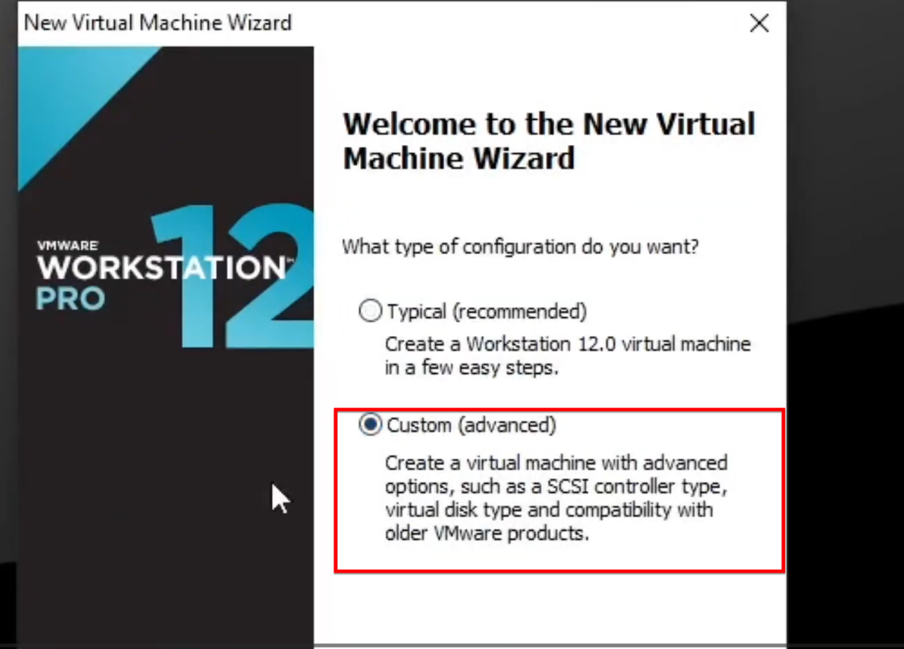 How to create a Virtual Machine Custom Advanced | VMware WorkStation ...